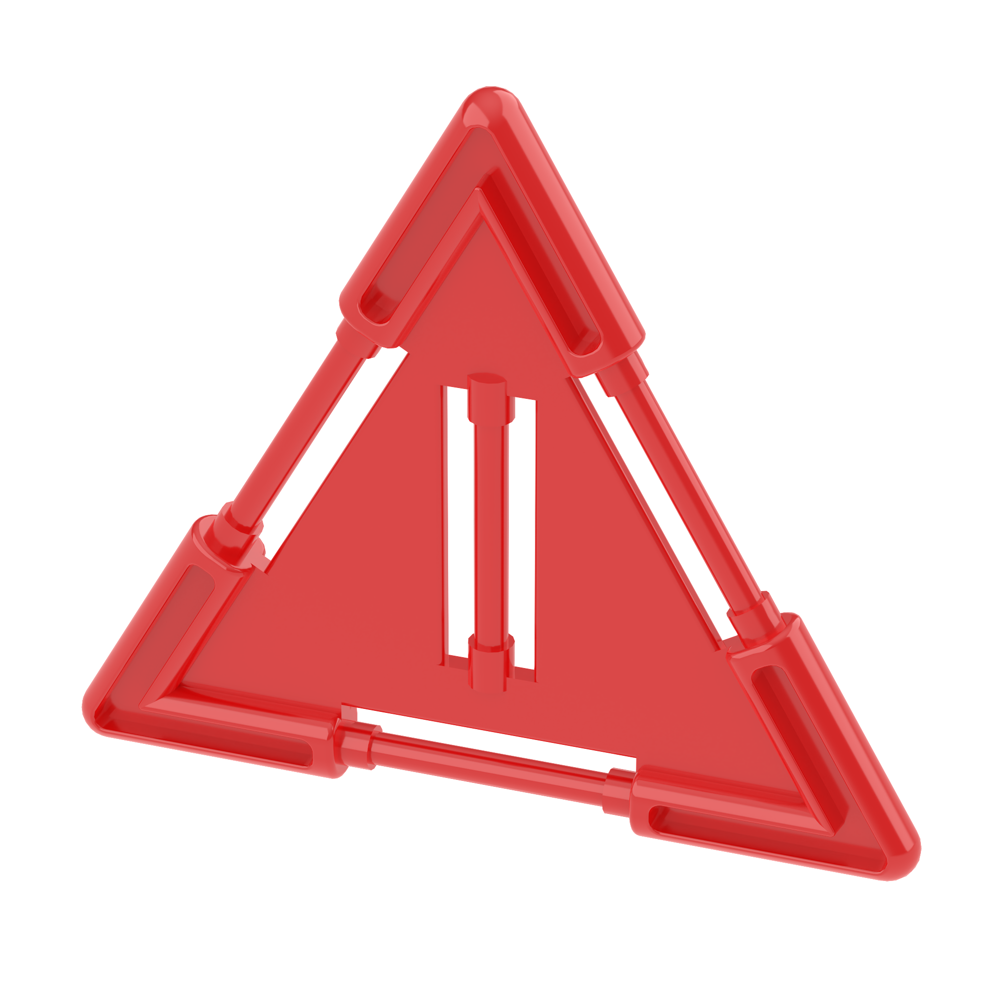 Small Triangle Tile Dino Red (slotted) - Dinosaur – The Learning Journey TG